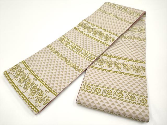 平和屋着物■極上　半幅帯　横段花唐草文　CYAA3173s5