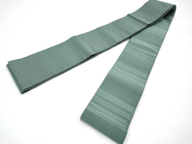 平和屋着物■極上　男性　爪掻き本綴れ　角帯　横段文　色無地　薄青色　逸品　CYAA3180s5