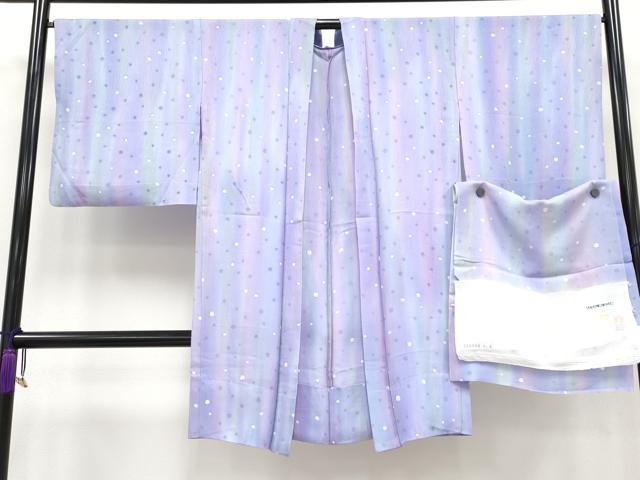平和屋本店■極上　スリーシーズン　春夏秋　塵除け　長羽織　恵匠染芸　水玉紋紗　暈し染め　上代39万　反端付き　逸品　CYAA3200s5