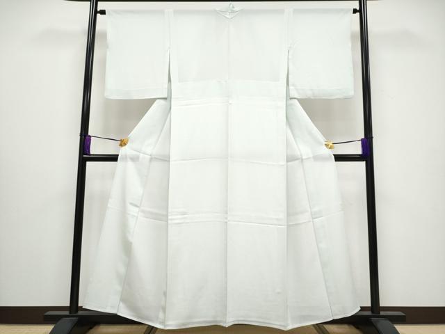 平和屋着物■極上　夏物　江戸小紋　絽　万筋　白×千草鼠色　逸品　CYAA3214s5 平和屋着物□極上 夏物 江戸小紋 絽 万筋 白×千草鼠色