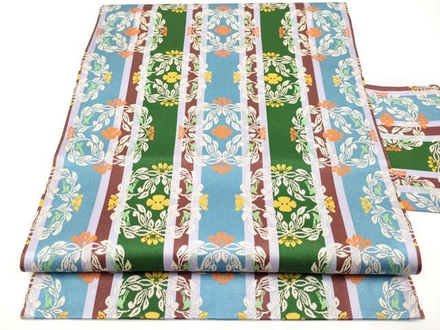 平和屋着物■極上　龍村美術織物　たつむら　九寸名古屋帯　天平花葉文　逸品　CYAA3412s5