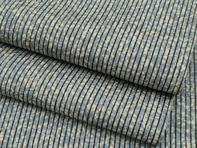 平和屋着物■極上　男性　本場染大島紬　縞　豆がら茶色地　逸品　CYAA3528s5