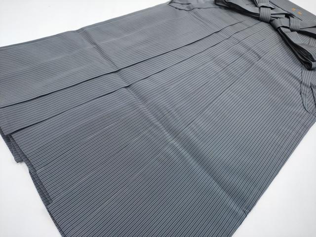 平和屋本店■極上　男性　人間国宝　甲田綏郎　精好仙台平　馬乗り袴　縞　逸品　CYAA3578s5