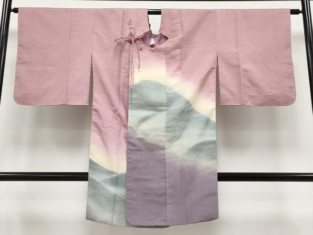 平和屋着物■極上　道中着　ロング丈　紬地　遠山文　上代48万　逸品　未使用　CYAA3633s5