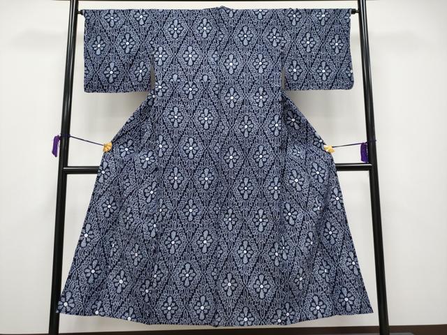 平和屋着物■極上　夏物　浴衣　有松鳴海絞り　花菱文　綿　逸品　CYAA3671s5