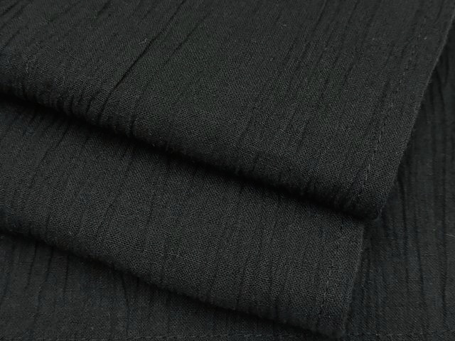 平和屋着物■極上　夏物　色無地　黒地　やまと誂製　綿×麻　逸品　CYAA3687s5