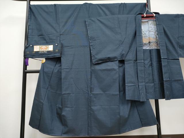 平和屋着物■極上　男性　本場大島紬　アンサンブル　亀甲柄　富山矩靖作　証紙付き　逸品　未使用　CYAA3718s5