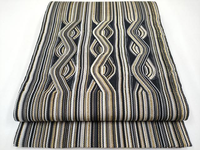 平和屋着物■極上　ひなや工房　くむ・あむ・おる　伊豆蔵明彦　唐組　太鼓柄袋帯　金糸　逸品　未使用　CYAA3764s5