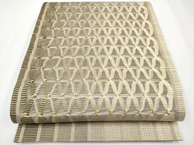 平和屋着物■極上　ひなや工房　くむ・あむ・おる　伊豆蔵明彦　唐組　太鼓柄袋帯　金糸　逸品　CYAA3769s5