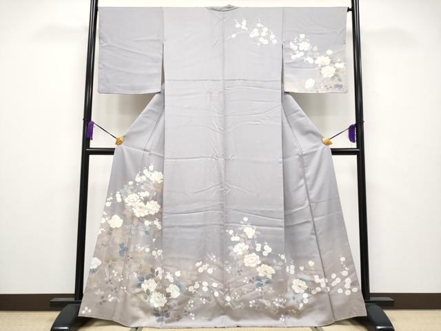 平和屋着物■極上　訪問着　枝花文　暈し染め　金彩　薄色地　逸品　CYAA3789s5