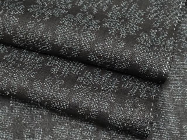 平和屋本店■極上　夏物　石川県指定無形文化財　能登上布　本麻手織上布　菊尽くし　逸品　未使用　CYAA3797s5