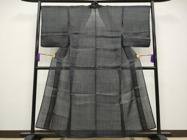 平和屋本店■極上　夏物　重要無形文化財　本場宮古上布　縞　苧麻　逸品　CYAA3798s5