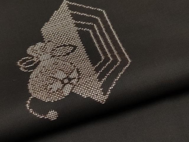 平和屋着物□極上 本場大島紬 9マルキ 地空き 亀甲仕覆花文