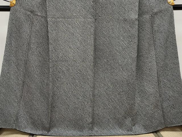 平和屋着物□極上 大変加工の良い総絞り小紋 黒地 逸品 未使用