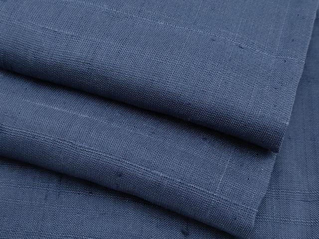 平和屋着物■極上 染織の名門　しょうざん  生紬　夏物　色無地　青褐色地　逸品　CYAA3854s5