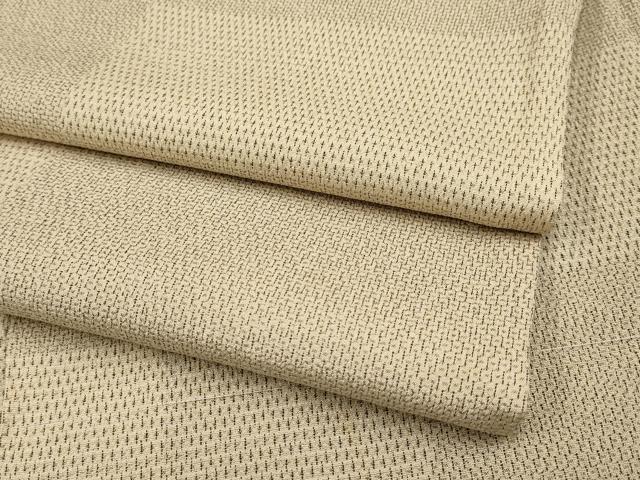 平和屋着物■極上　本塩沢　130亀甲　市松文様　丁子色地　逸品　CYAA3904s5