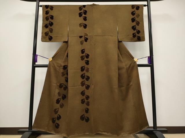 平和屋着物■極上　訪問着　モール　枝葉文　暈し染め　逸品　未使用　CYAA3905s5