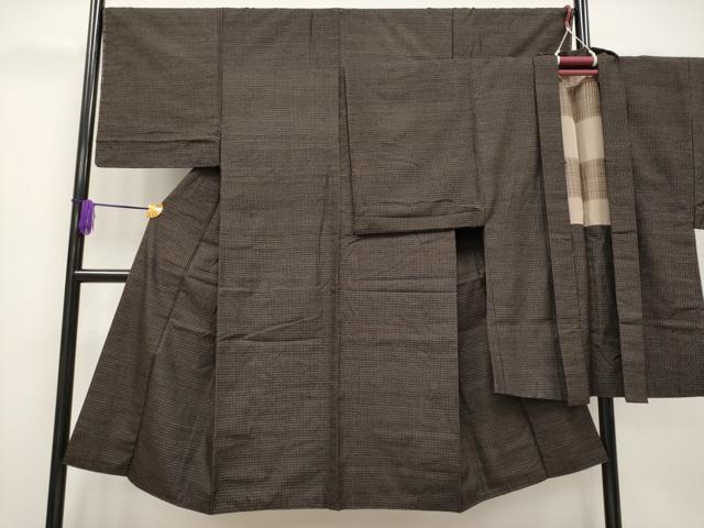 平和屋本店■極上　男性　国指定重要無形文化財　本場久米島紬　手織　アンサンブル　逸品　CYAA3911s5