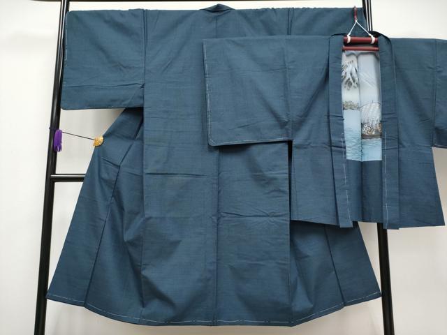 平和屋着物■極上　男性　紬　アンサンブル　120亀甲　総詰め　逸品　未使用　CYAA3950s5