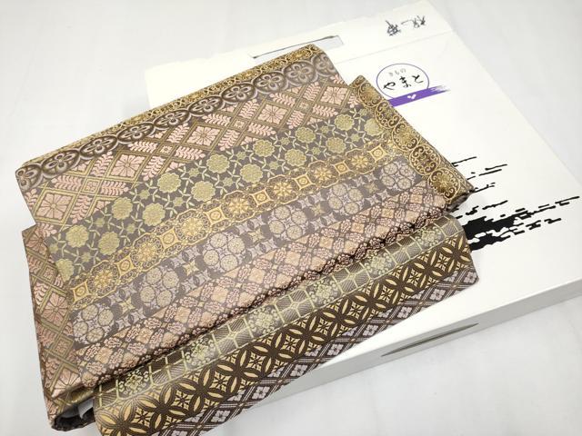 平和屋本店●極上　西陣織　陰山織物謹製　箔屋清兵衛　ワンタッチつけ帯　唐織　名物裂文様　金糸　鈴乃屋扱い　箱付き　逸品　CYAA3996s6