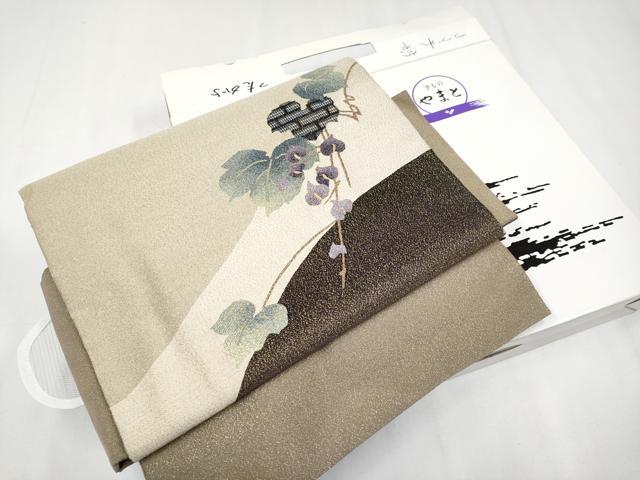 平和屋本店●極上　ワンタッチつけ帯　綴れ　蔦柄　金糸　やまと誂製　箱付き　逸品　未使用　CYAA3997s6