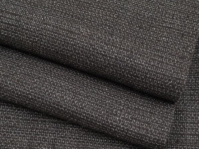 平和屋本店●希少　男性　本場結城紬　重要無形文化財　160亀甲　総詰め　黒地　三越扱い　逸品　CYAA4046s6