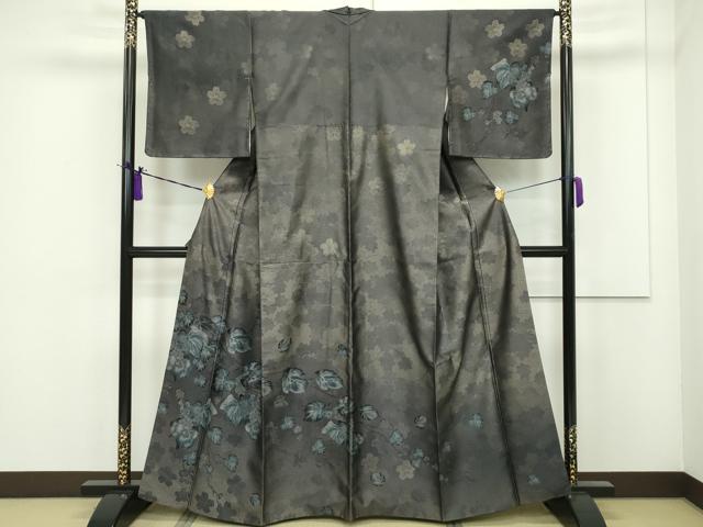 平和屋本店■極上　西陣　とみや織物謹製　訪問着　お召地　福寿　葡萄蔦の葉文　逸品　未使用　CZAA1439s5