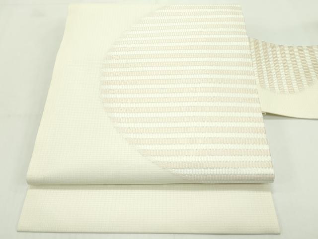 平和屋本店■極上　夏物　九寸名古屋帯　丸文　銀糸　ゑり善扱い　逸品　CZAA1590s5