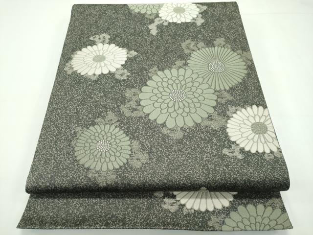 平和屋本店■極上　「美しいキモノ」お馴染みのメーカー　となみ織物　六通柄袋帯　永楽善五郎好み　菊　逸品　CZAA1665s5