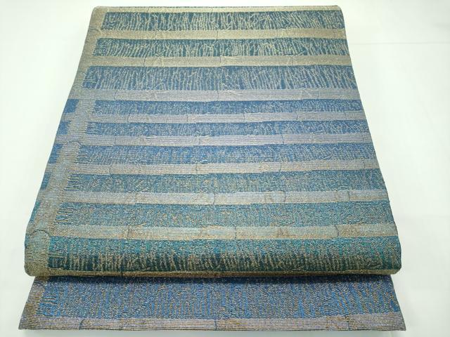 平和屋本店■極上　織の宝石・ダイヤモンドカット　佐波理綴　六通柄袋帯　桂垣文　金糸　逸品　CZAA1669s5