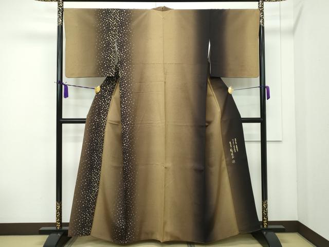 平和屋本店■極上　金彩友禅　卓越技能者・名工・和田光正　訪問着　紬地　舞花文　金彩　逸品　CZAA1723s5