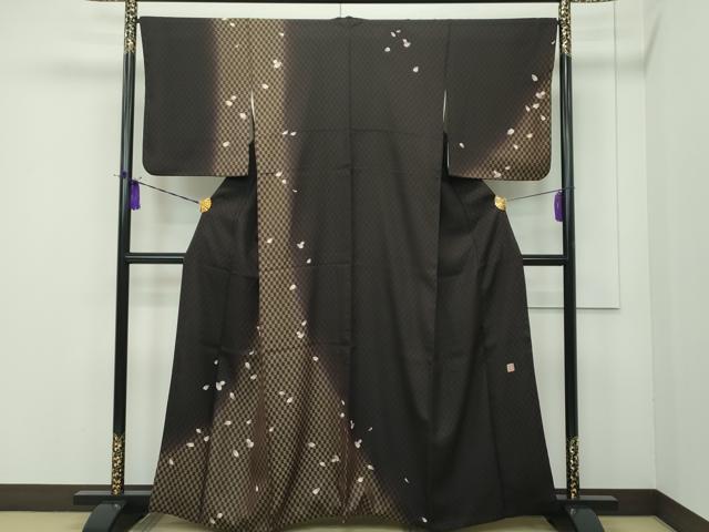 平和屋本店■極上　京都西陣・想屋謹製　訪問着　お召地　舞花弁　暈し染め　逸品　CZAA1888s5