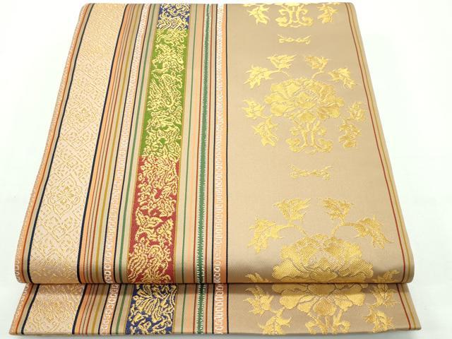 平和屋本店■極上　龍村晋謹製　全通柄袋帯　宮内近衛間置文錦　金銀糸　逸品　CZAA1997s5