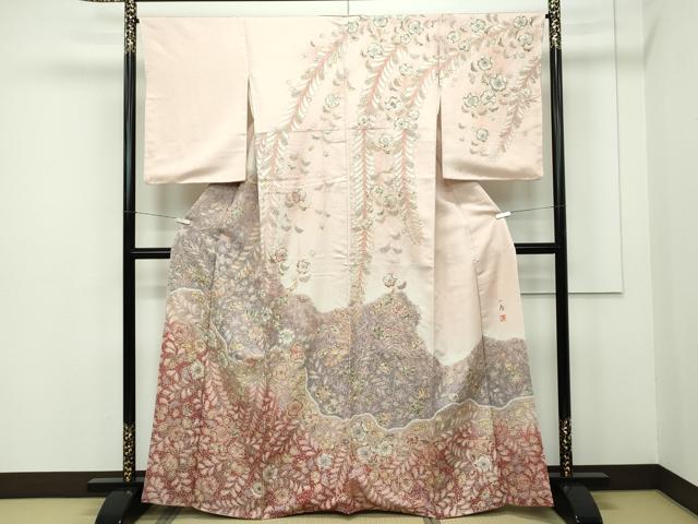 平和屋本店□極上 吉乃一廉 幻の辻が花 訪問着 ロング丈 暈