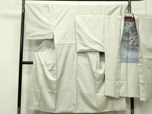 平和屋本店●極上　男性　本場大島紬　白大島　アンサンブル　100亀甲　総詰め　逸品　CZAA4757s6