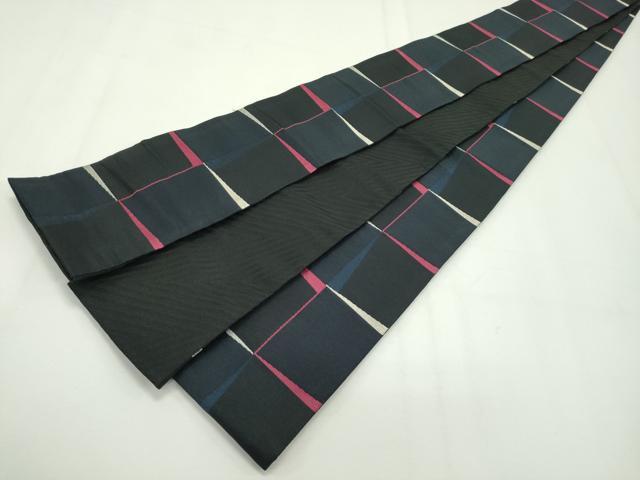 平和屋本店■極上　男性　両面　角帯　幾何学文様　逸品　CZAA2097s5