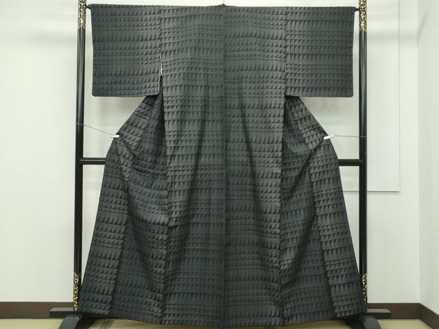 平和屋本店■極上　結城紬　100亀甲　幾何学文様　逸品　CZAA2175s5