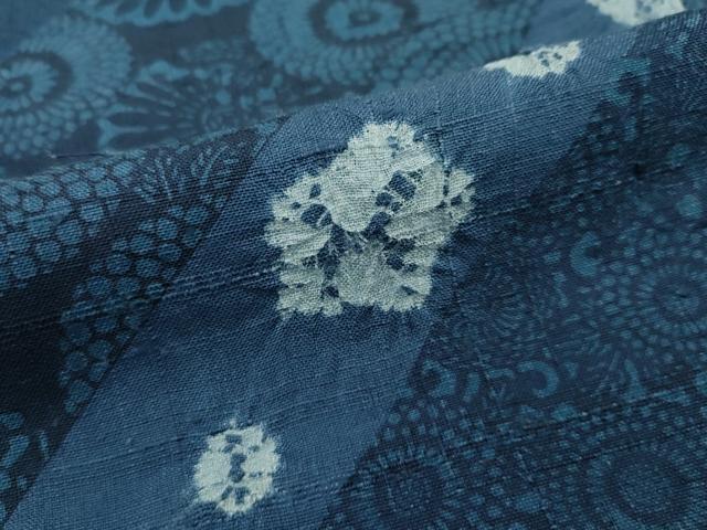 平和屋本店□極上 伝統工芸士 七代目 吉澤与市 紬 単衣