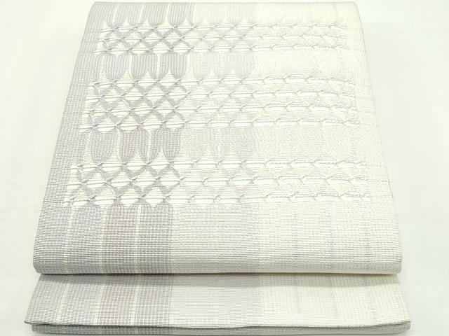 平和屋本店■極上　ひなや工房　くむ・あむ・おる　伊豆蔵明彦　唐組　太鼓柄袋帯　銀糸　逸品　CZAA2262s5