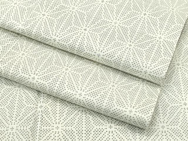 平和屋本店■極上　本場大島紬　白大島　9マルキ　麻の葉文様　逸品　未使用　CZAA2318s5