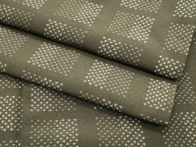 平和屋本店■極上　洗える最高級着物　＜英＞はなぶさ謹製　小紋　単衣　格子柄　媚茶色地　逸品　CZAA2320s5