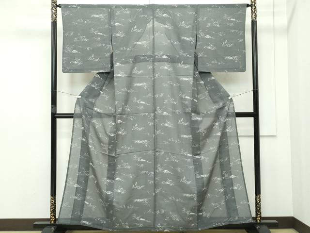 平和屋本店□極上 夏物 洗える最高級着物 ＜英＞はなぶさ謹製 小紋 紗 間