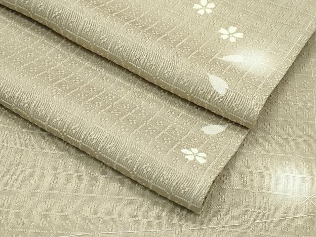 平和屋本店■極上　小紋　蛍暈し　舞花文　利休茶色地　鈴乃屋扱い　逸品　未使用　CZAA2362s5