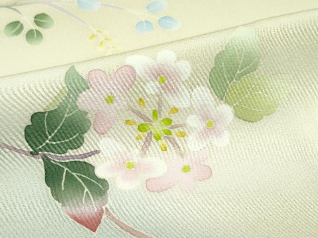 平和屋本店□極上 本加賀友禅作家 南克二 訪問着 草花文