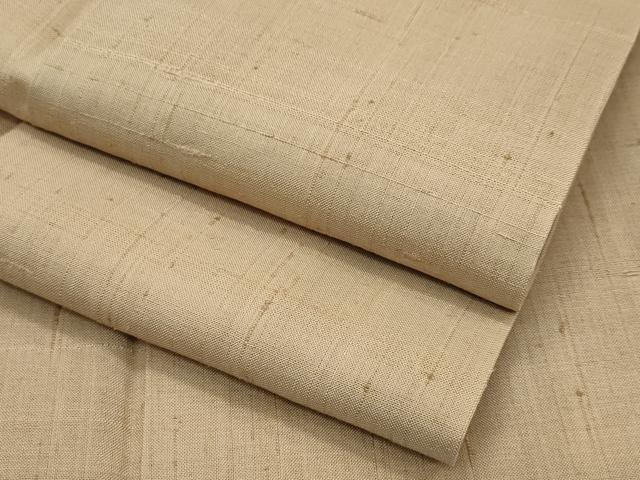 平和屋本店■極上　染織の名門　しょうざん  生紬　色無地　伽羅色　逸品　CZAA2381s5