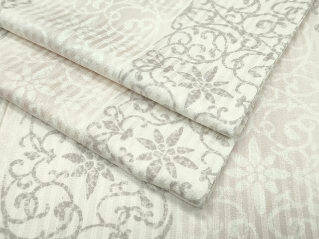 平和屋本店■極上　小紋　単衣　花唐草間道　逸品　CZAA2387s5