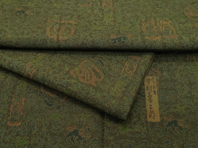 平和屋本店■極上　重要無形文化財　人間国宝　中村勇二郎　江戸小紋　獅子天女金剛力士像　逸品　CZAA2454s5