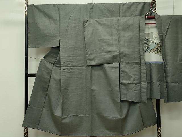 平和屋本店■極上　男性　紬　アンサンブル　100亀甲　逸品　CZAA2499s5