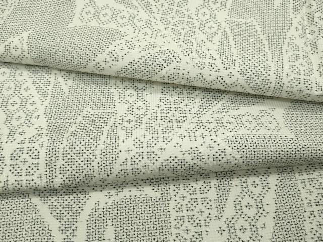 平和屋本店■極上　本場大島紬　白大島　単衣　120亀甲　束ね熨斗　やまと誂製　逸品　CZAA2514s5