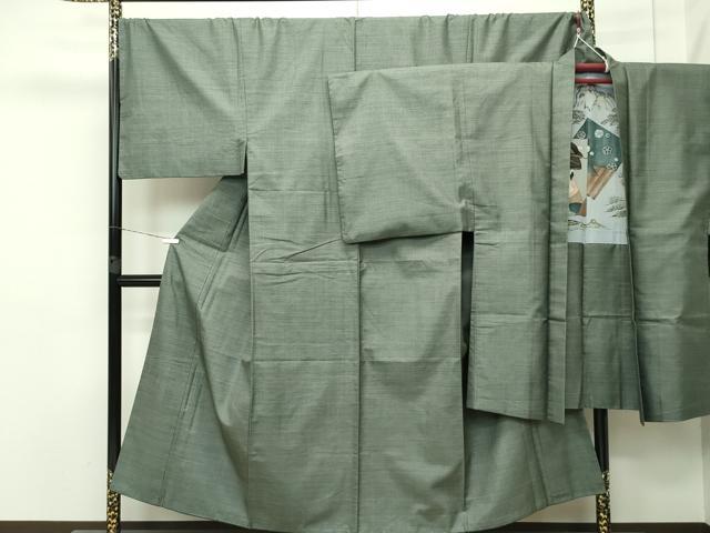 平和屋本店■極上　男性　本場大島紬　アンサンブル　キングサイズ　120亀甲　総詰め　逸品　CZAA2540s5